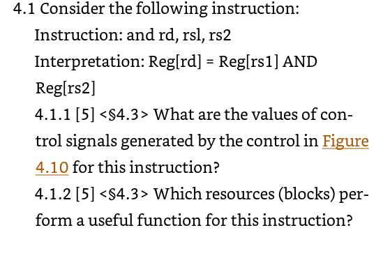 Solved = 4.1 Consider the following instruction: | Chegg.com