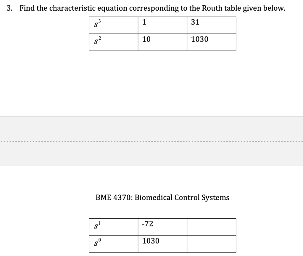 Solved 3. Find the characteristic equation corresponding to | Chegg.com