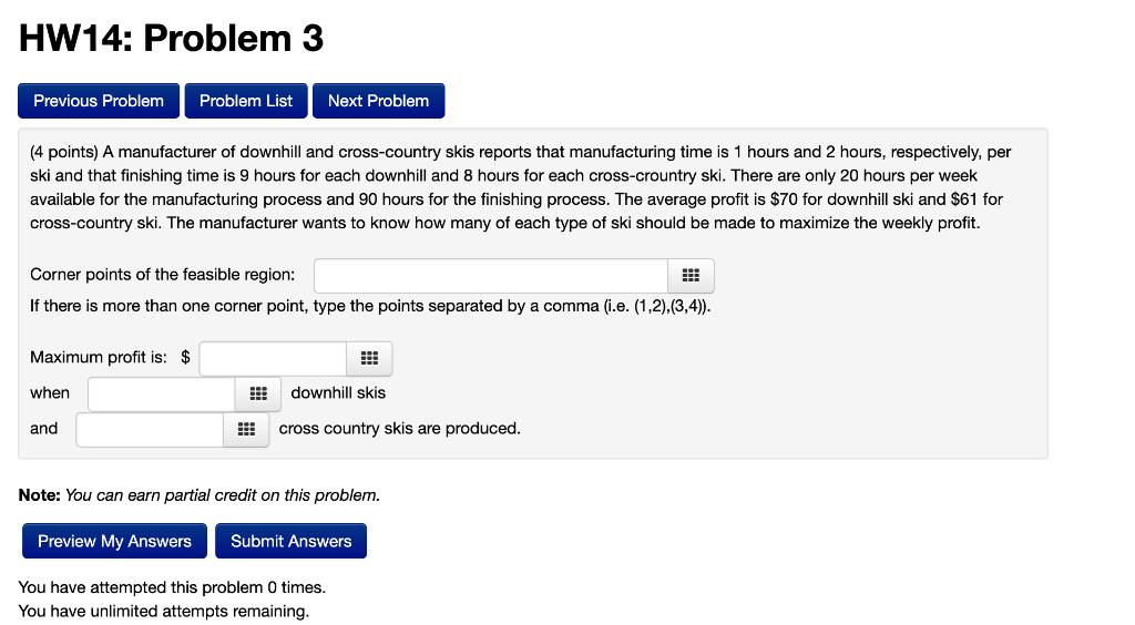 Solved HW14: Problem 3 Previous Problem Problem List Next | Chegg.com