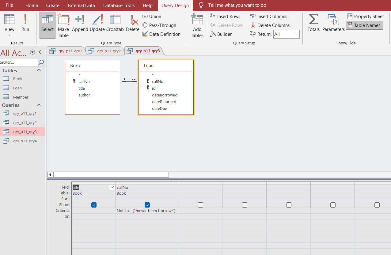 Solved Open your most recent Library database. Create a | Chegg.com