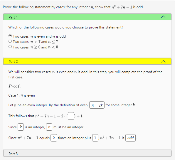 Solved Prove the following statement by ﻿cases: for any | Chegg.com