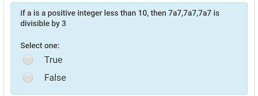 Solved if a is a positive integer less than 10, then | Chegg.com