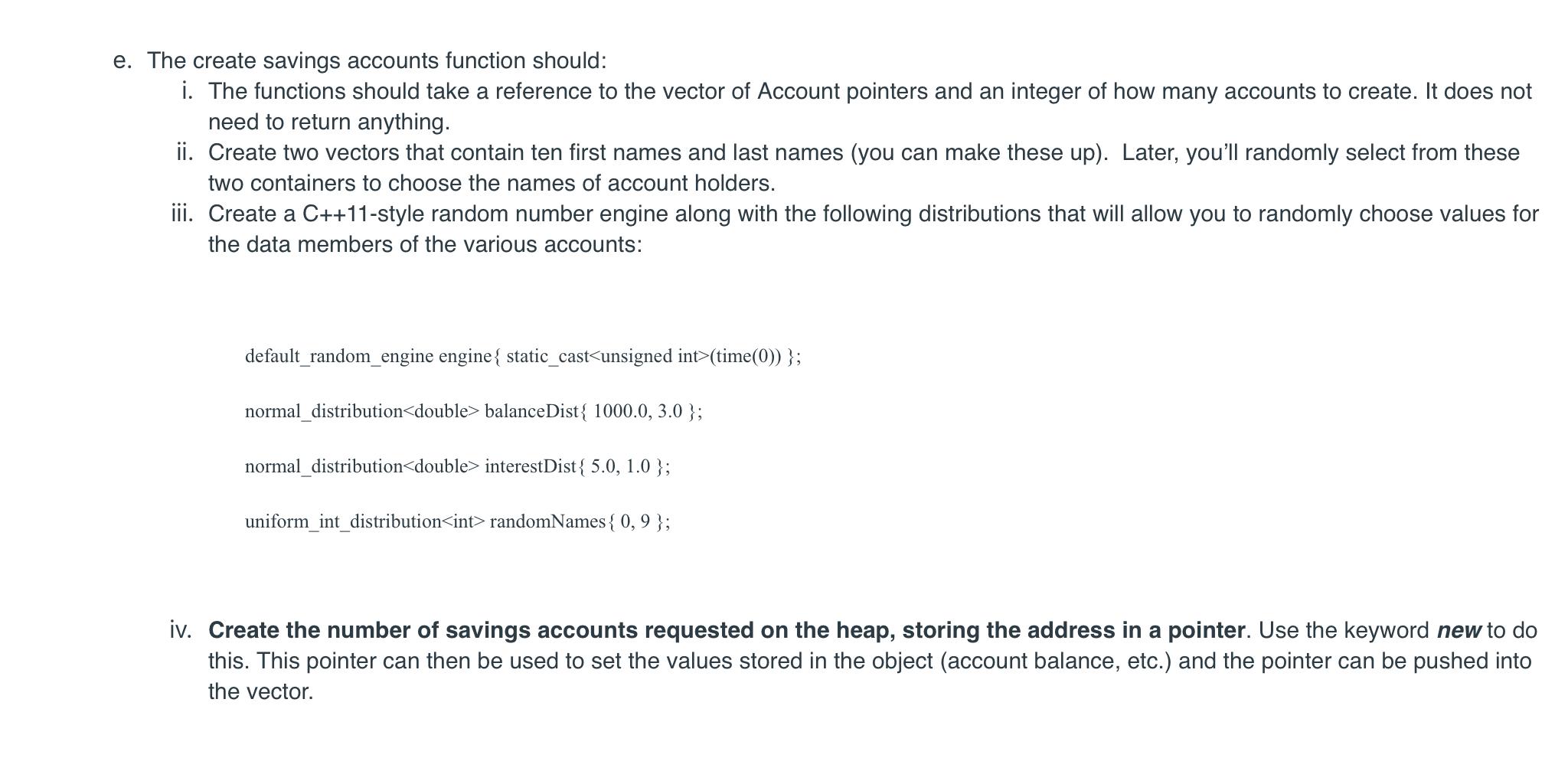 I need help completing this C++ assignment. The | Chegg.com