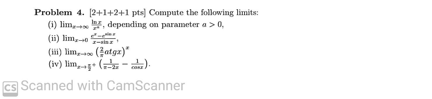 Solved Problem 4. [2+1+2+1 pts] Compute the following | Chegg.com