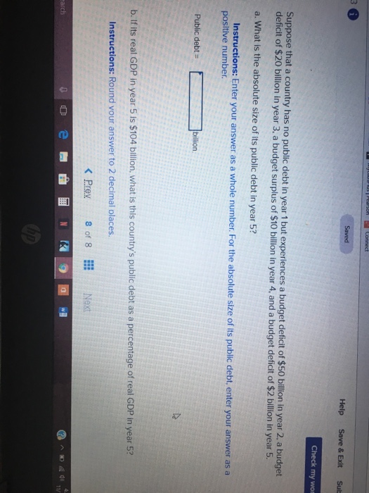 Solved Help Save & Exit Sub Check my wor Suppose that a | Chegg.com