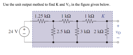 Solved Use the unit output method to find K and V. in the | Chegg.com