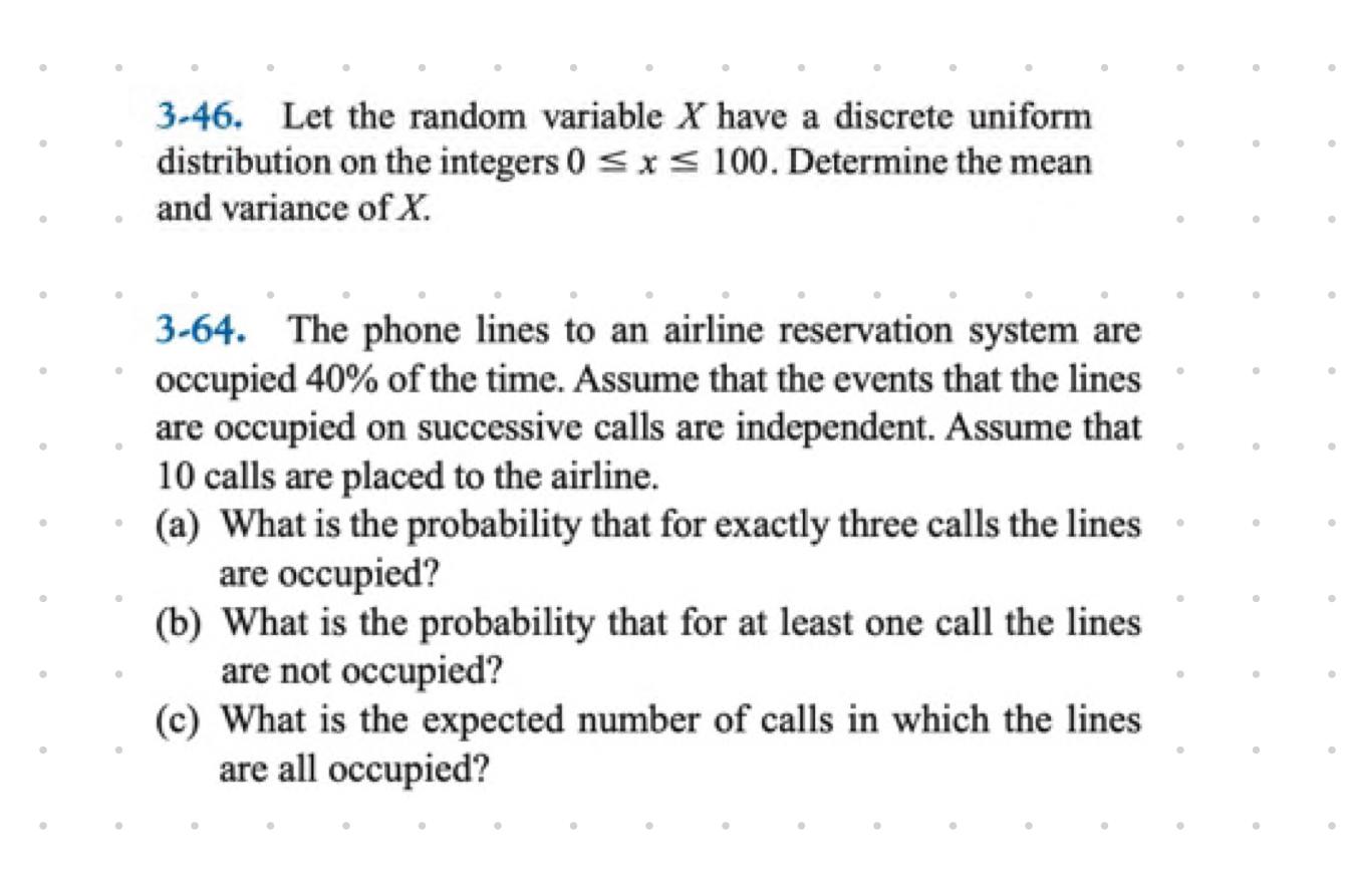 Solved 3-46. Let the random variable X have a discrete | Chegg.com