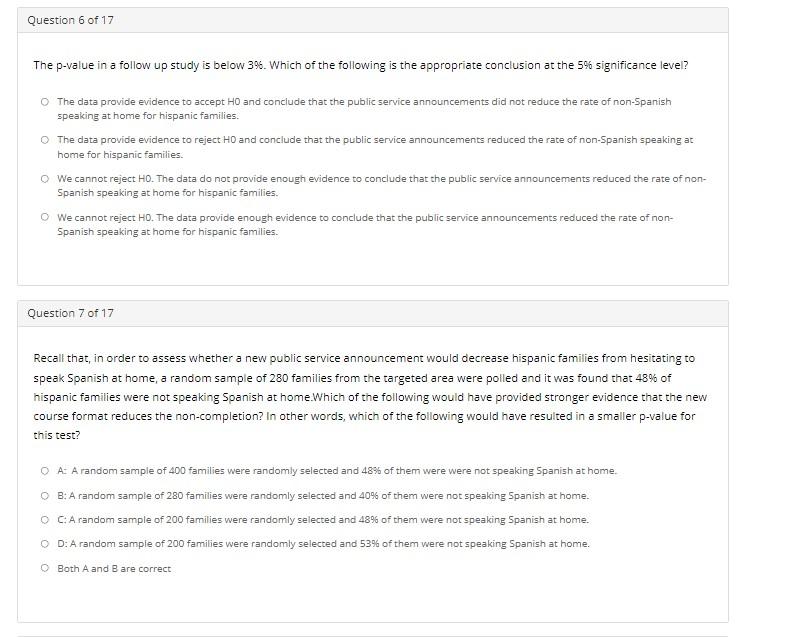 Solved The p-value in a follow up study is below 3%. Which | Chegg.com