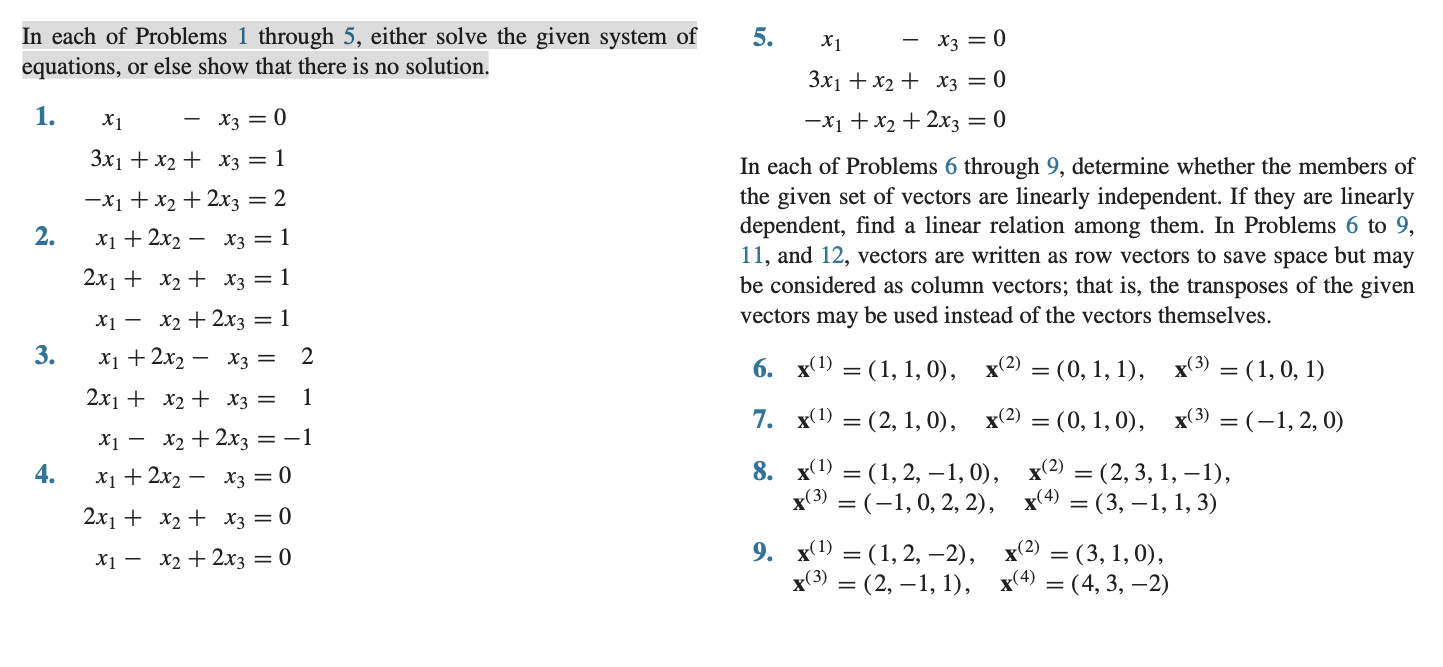 Solved 5. X1 In each of Problems 1 through 5, either solve | Chegg.com