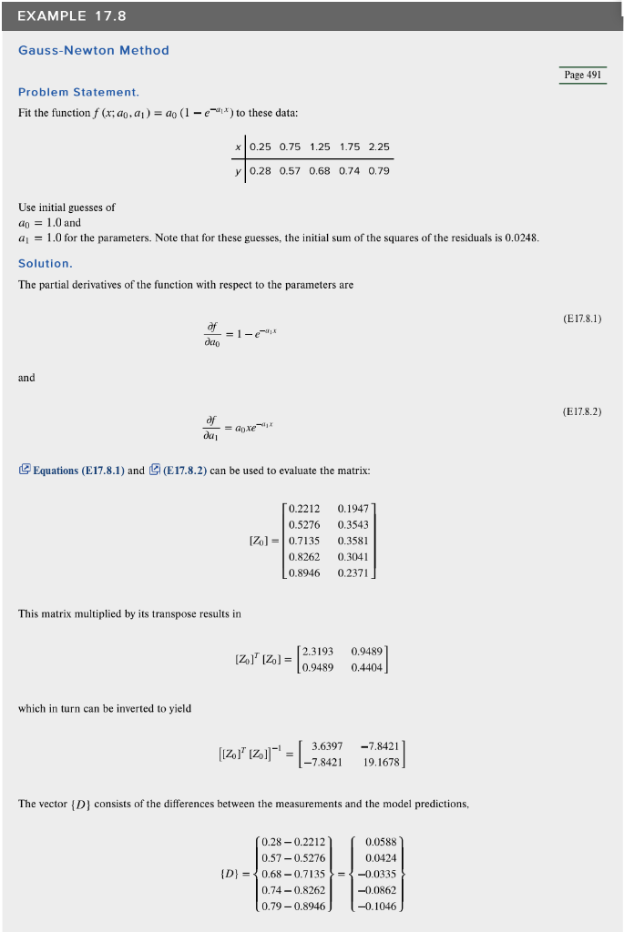 Study example 17.8. The first iteration is already | Chegg.com