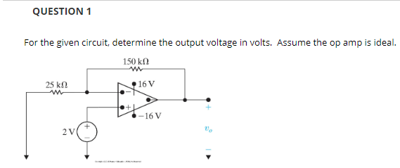 Solved a) Determine output voltage b) Determine the gain c) | Chegg.com