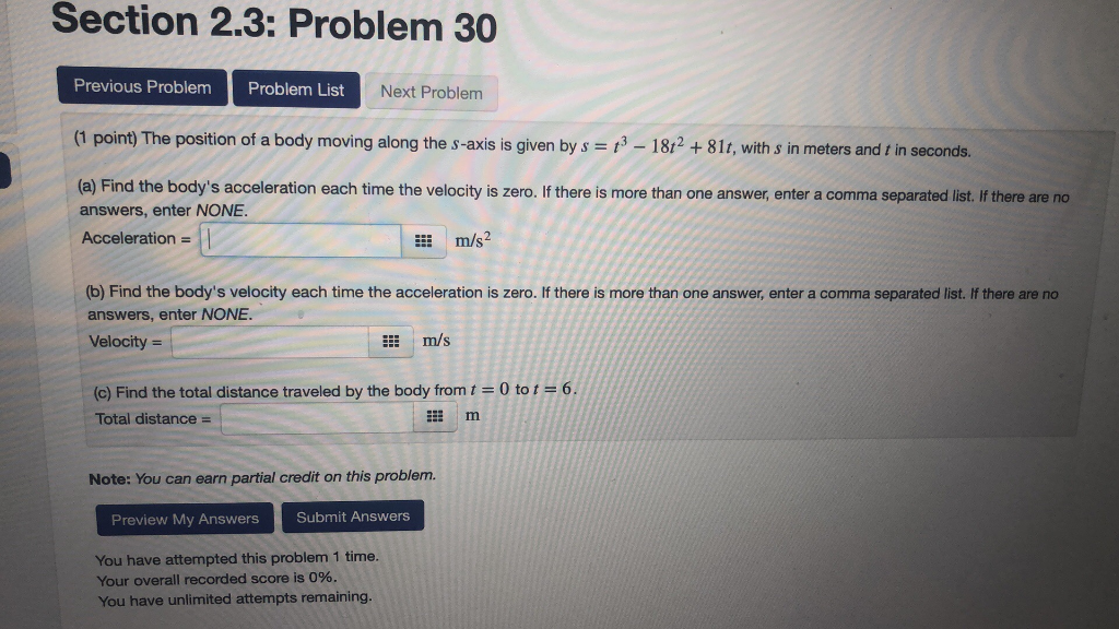 Solved Section 2.3: Problem 30 Previous Problem Problem List | Chegg.com