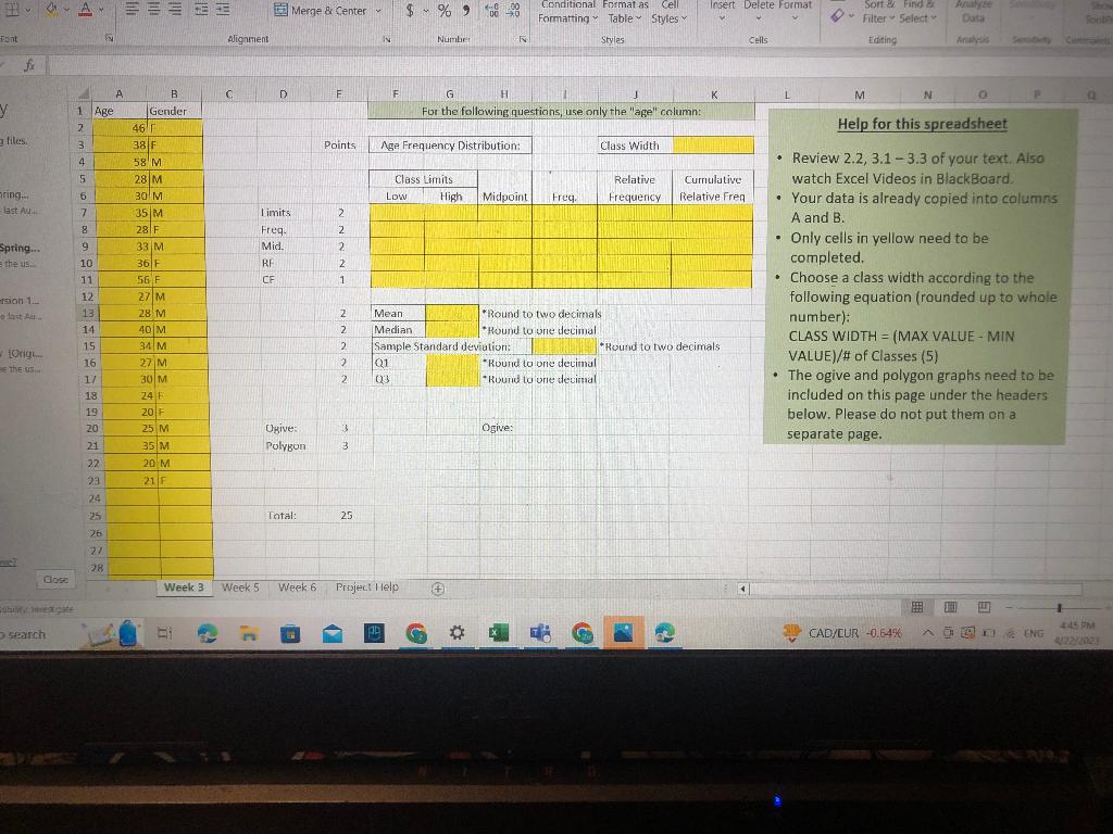 Solved Help for this spreadsheet •Review 2.2, 3.1 – 3.3 | Chegg.com