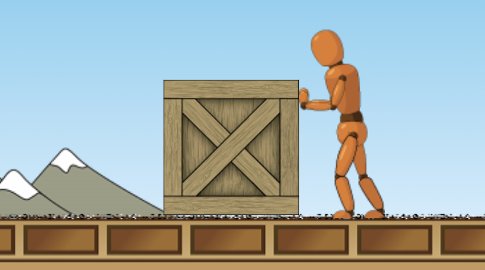 Solved A robot pushes a 20-kg box on the horizontal surface | Chegg.com