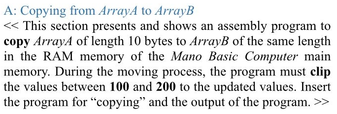 Solved A: Copying from ArrayA to ArrayB « This section | Chegg.com