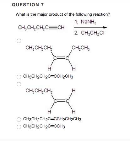 Solved QUESTION 7 What is the major product of the following | Chegg.com