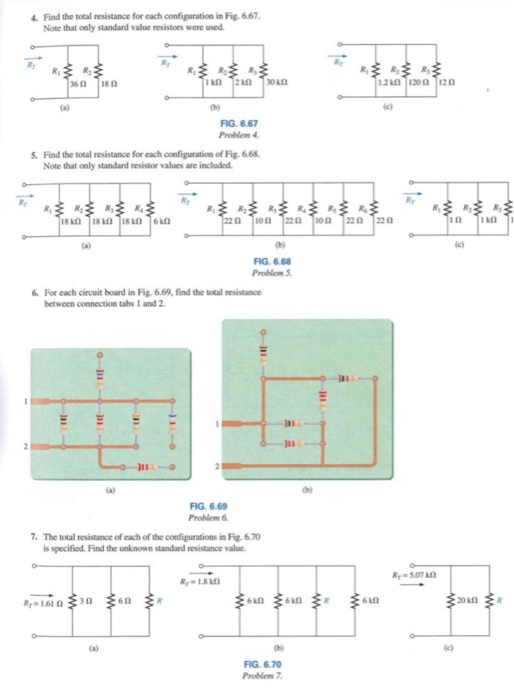 Solved Find the total resistance for each configuration in | Chegg.com