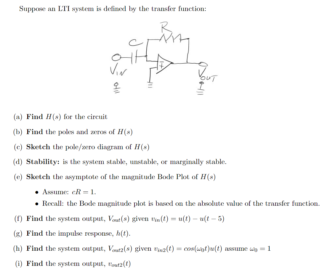 Solved Suppose an LTI system is defined by the transfer | Chegg.com