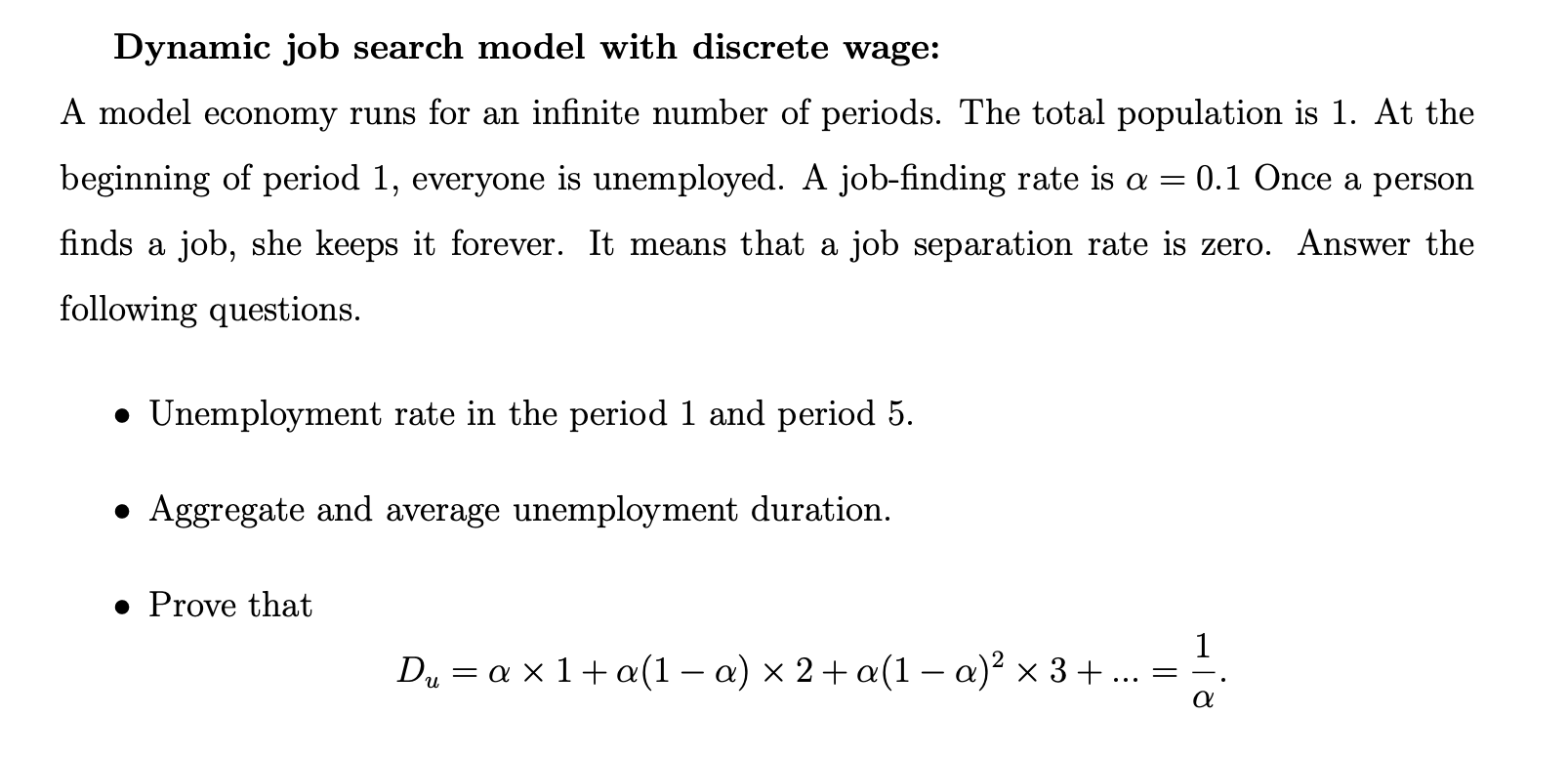 Solved Dynamic job search model with discrete wage: A model | Chegg.com
