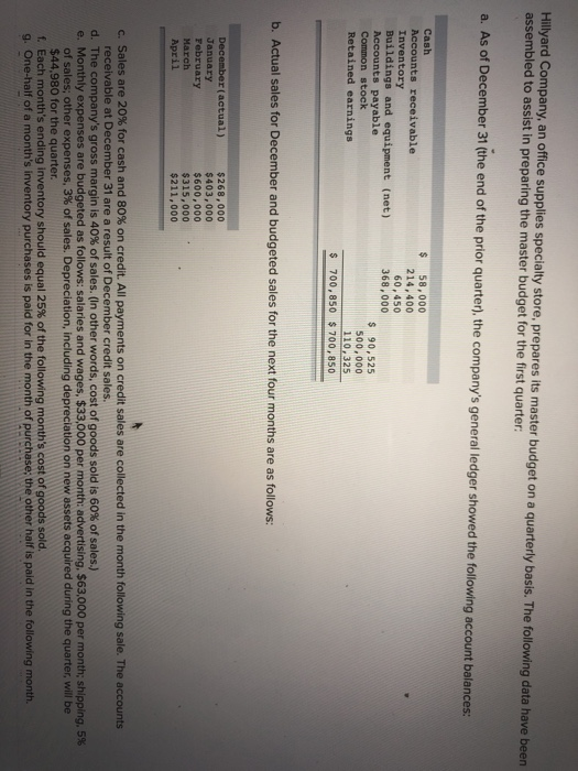 Solved h. During February, the company will purchase a new | Chegg.com