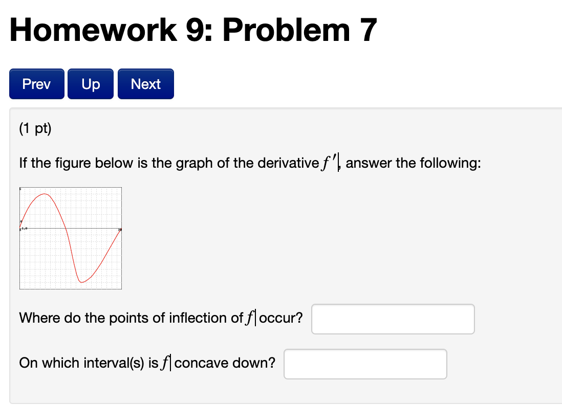 Solved Homework 9: Problem 3 Prev Up Next (1 pt) Graphs A | Chegg.com