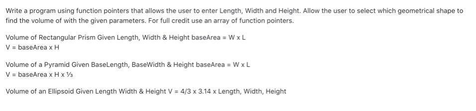Solved Write a program using function pointers that allows | Chegg.com