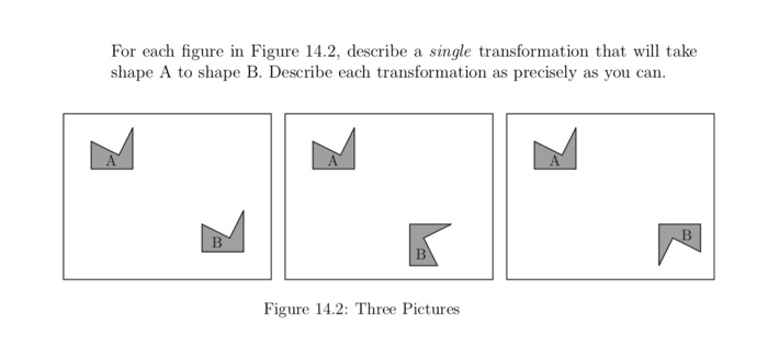 Solved For each figure in Figure 14.2, describe a single | Chegg.com