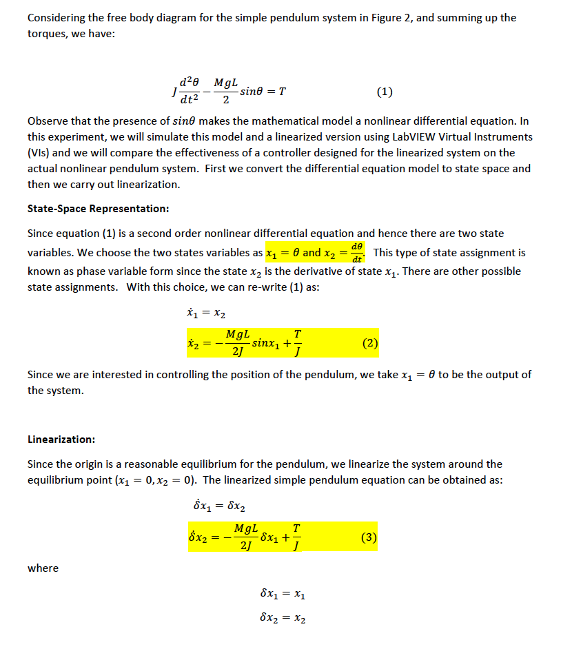 Control Laboratory 2B: Problem Setup and Design | Chegg.com
