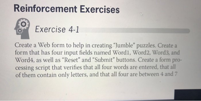Solved Reinforcement Exercises Exercise 4 1 Create A Web 9545