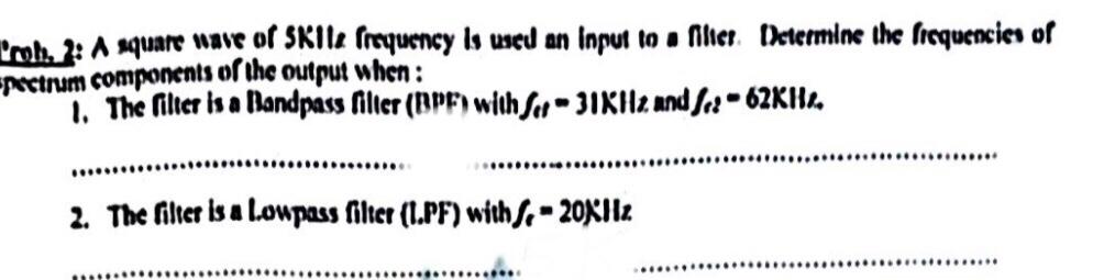 Solved oh, 2: A square wave of SKile froquency is used an | Chegg.com