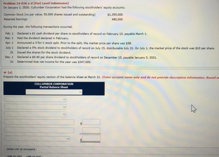 Solved Problem 14-03A a-d (Part Level Submission) On January | Chegg.com