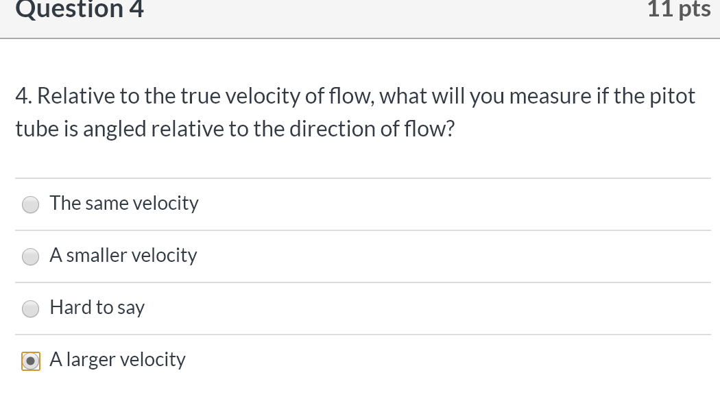 Solved Question 4 11 pts 4. Relative to the true velocity of | Chegg.com
