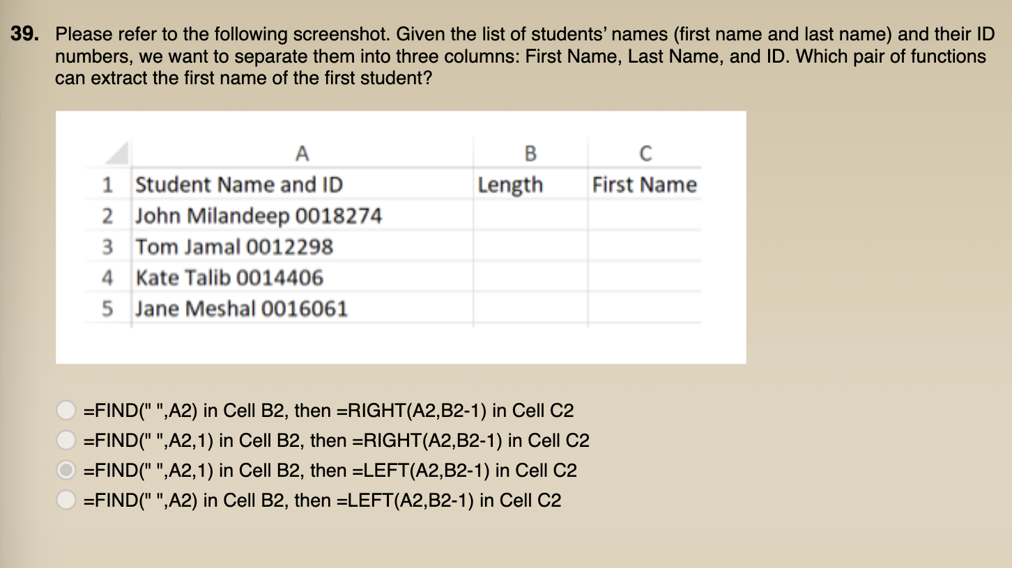 Solved 39. Please refer to the following screenshot. Given | Chegg.com