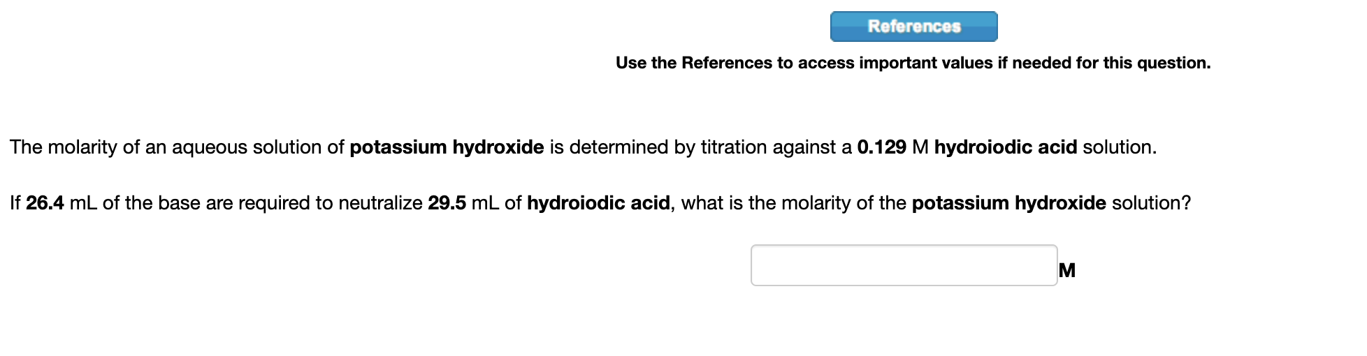 Solved References Use the References to access important | Chegg.com