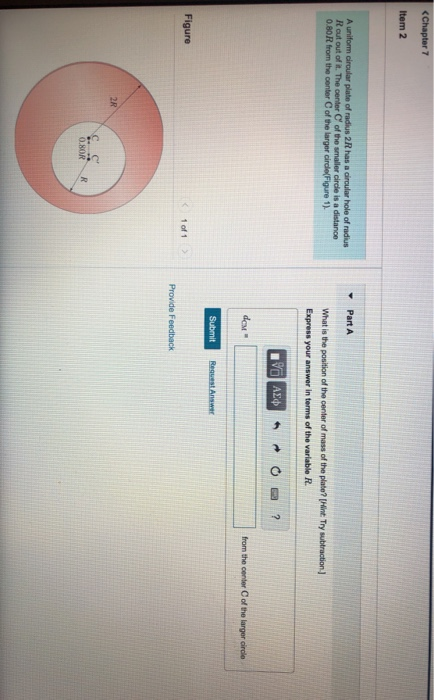 Solved Chapter 7 Item 2 Part A A uniform circular plate of | Chegg.com