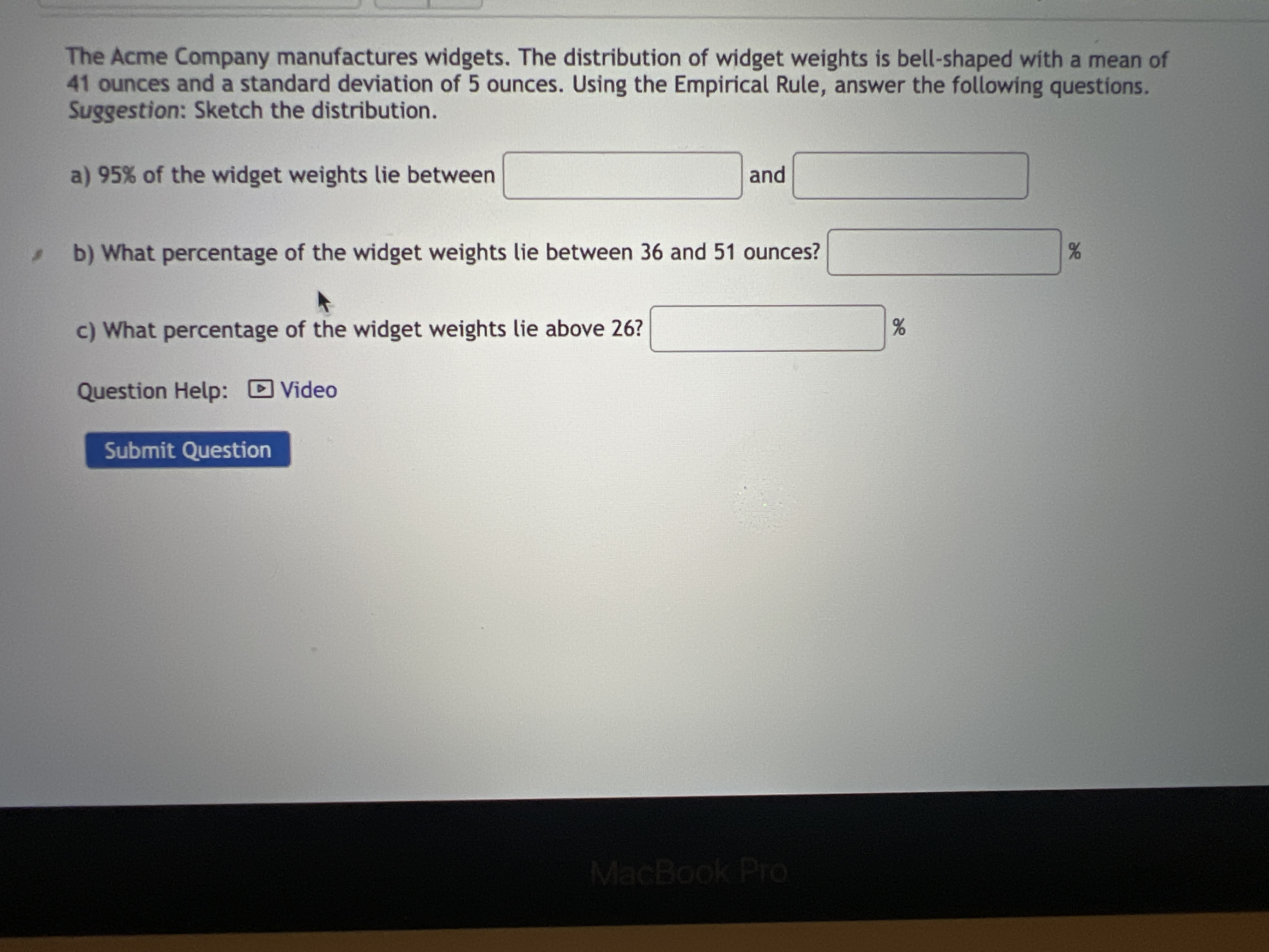 Solved The Acme Company manufactures widgets. The | Chegg.com