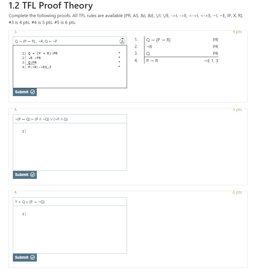 Complete the following proofs. All TFL rules are | Chegg.com
