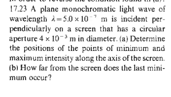 Solved 17.23 A plane monochromatic light wave of wavelength | Chegg.com