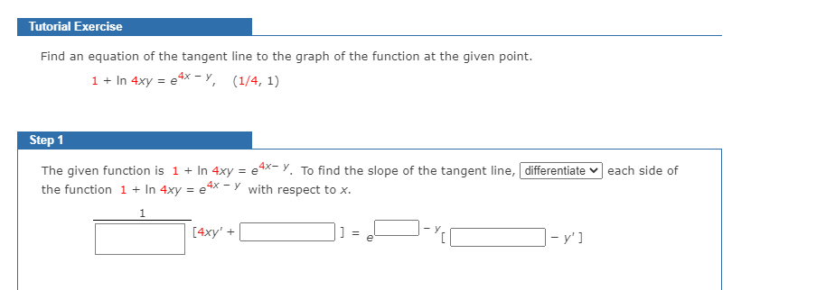 Solved Tutorial Exercise Find an equation of the tangent | Chegg.com