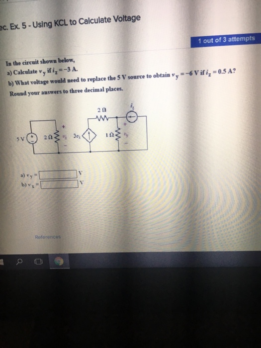 Solved Using KCL to Calculate Voltage In the circuit shown | Chegg.com