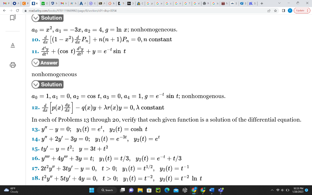 Solved Show that Eq. (10) can be matched to each equation in | Chegg.com