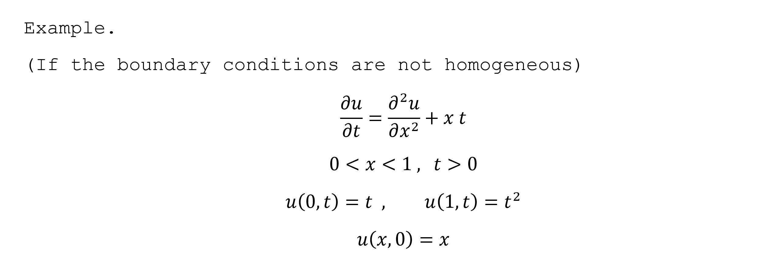 Solved Example. (If the boundary conditions are not | Chegg.com