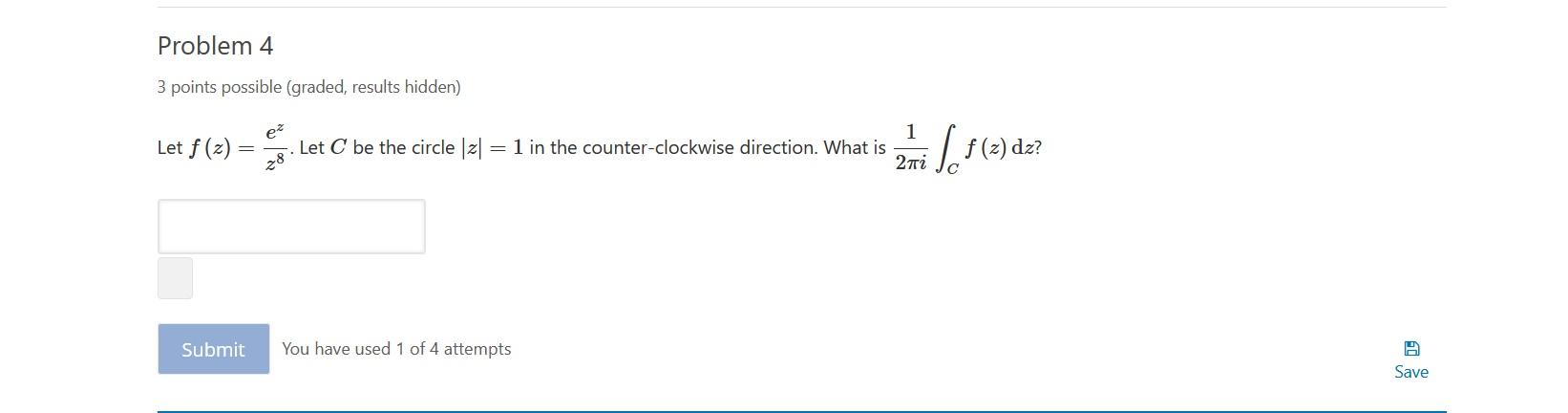 Solved Problem 4 3 points possible (graded, results hidden) | Chegg.com