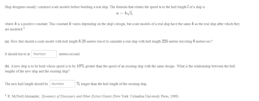 Solved Ship designers usually construct scale models before | Chegg.com