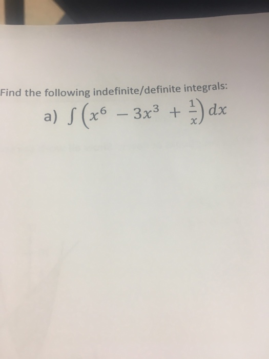 Solved Find the following indefinite/definite integrals: a) | Chegg.com