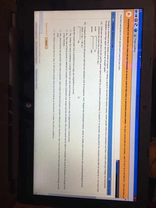 Solved A Page Loading A According To Our Records You Have Chegg