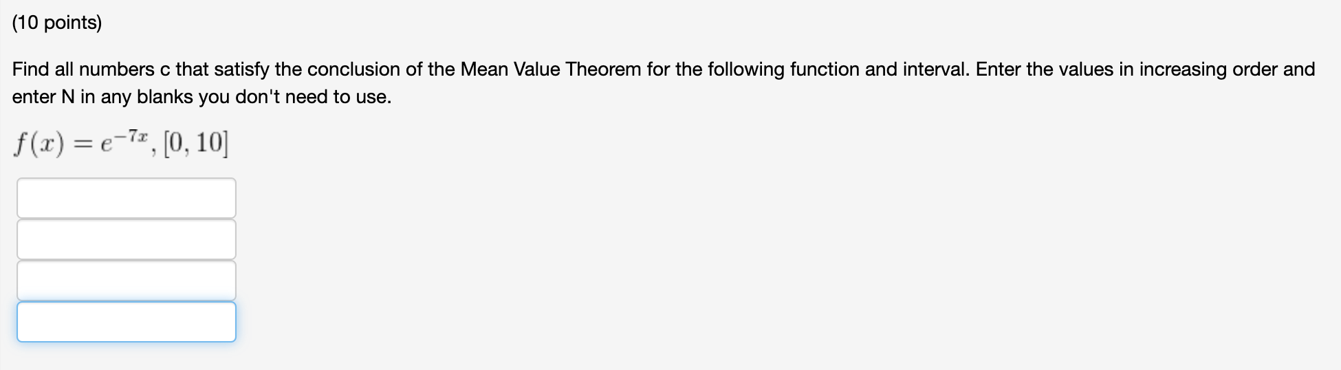 Solved (10 points) Find all numbers c that satisfy the | Chegg.com