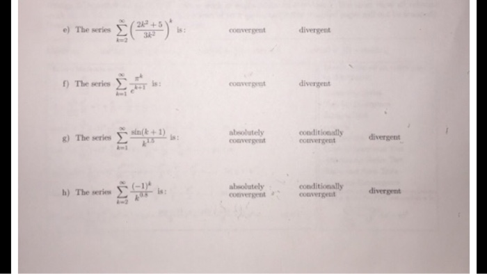 Solved The series Sigma^infinity _k = 2 (2k^2 + 5/3k^2)^k | Chegg.com