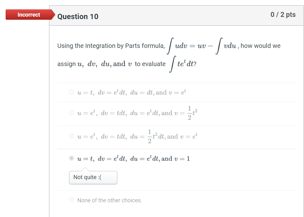 Solved Using the Integration by Parts formula, ∫udv=uv−∫vdu, | Chegg.com
