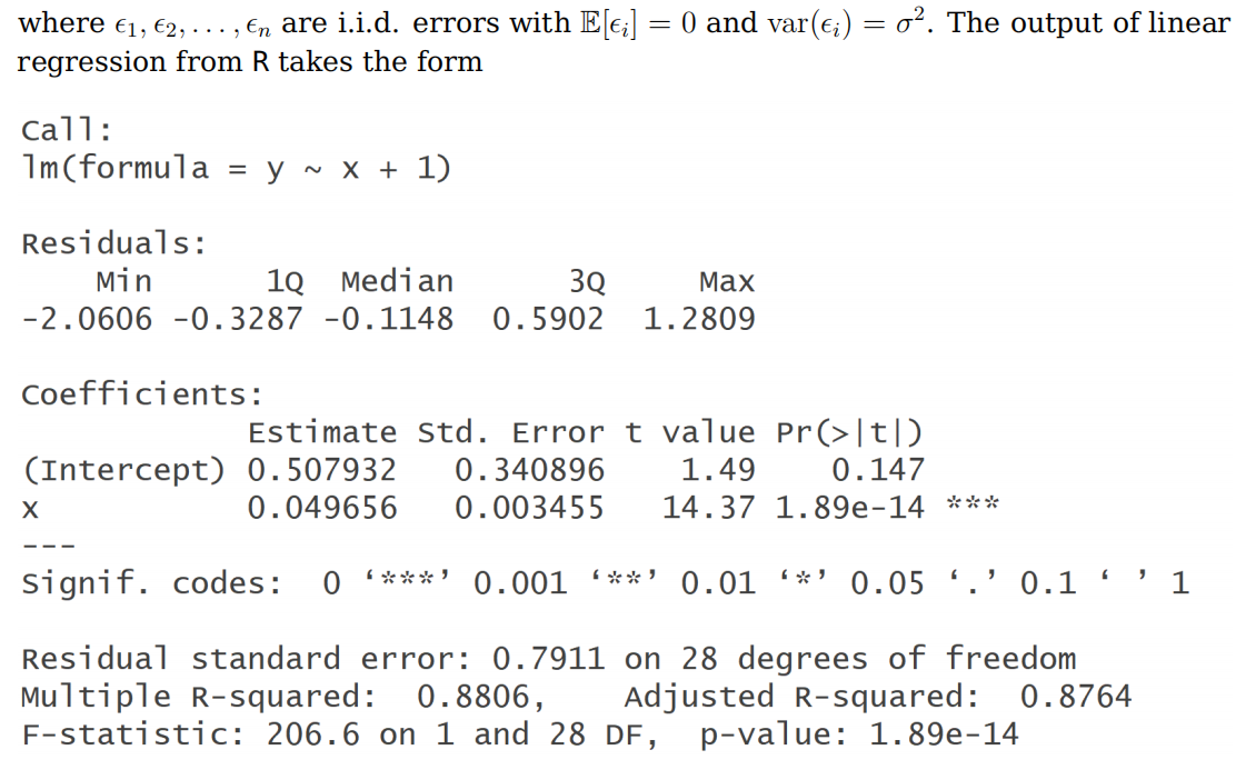 Solved Consider the following simple linear regression model | Chegg.com